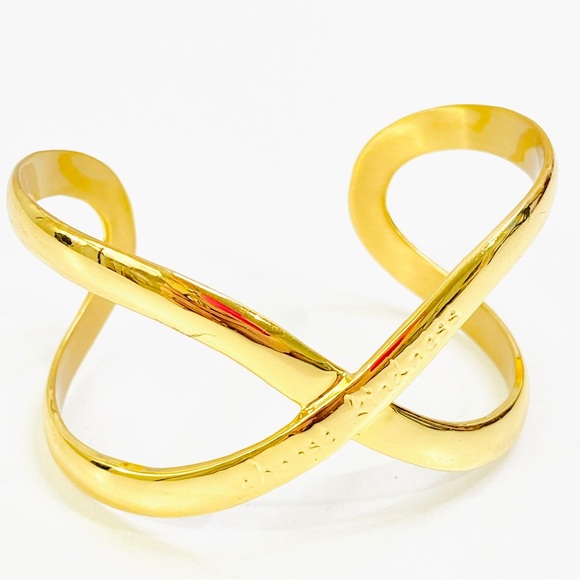 Rustic Cuff | Jewelry | 4 For 2 Rustic Cuff Choose Kindness Gold Tone Criss Cross Cuff Bracelet ...